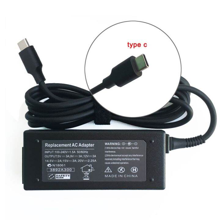 Original-2022 New ☏ 45W 20V 2.25A USB C USB Type C Laptop NoteBook Charger AC Adapter Power ...