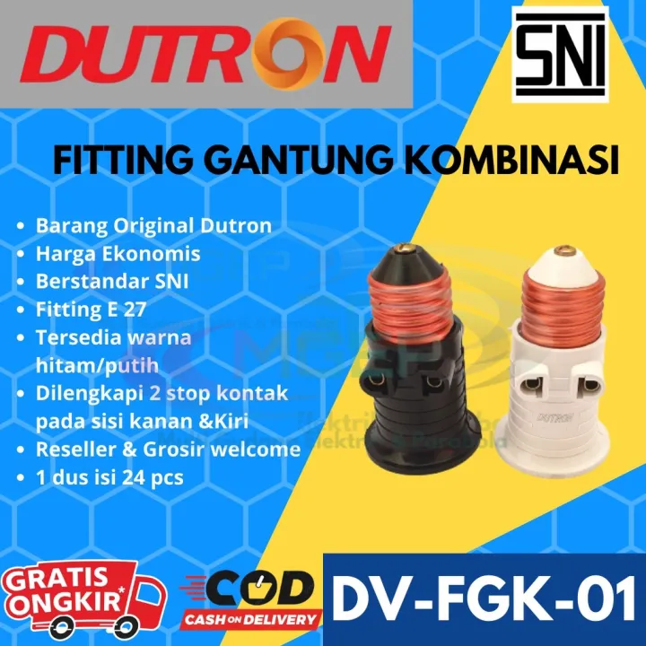Fitting Kombinasi Dutron Fitting lampu + Stok Kontak DV FGK 01 SNI ...