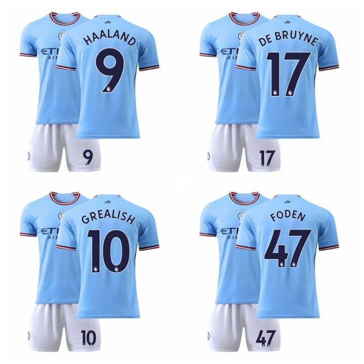 22-23 Season Man-chester City Home Football Kit De Bruyne Harland Foden ...