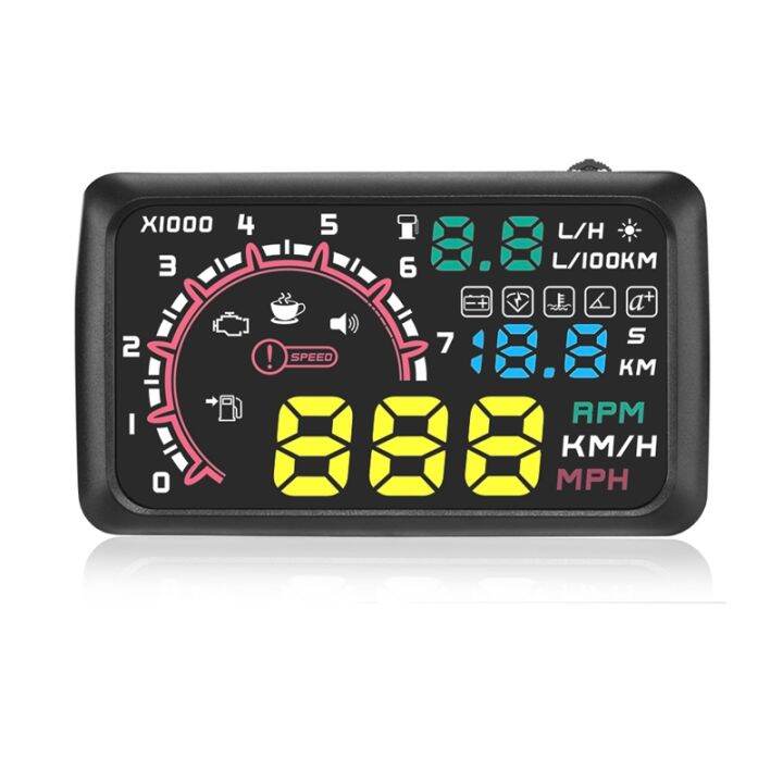 Multi-Function Car 5.5 Inch Hud Head Up Display Speeding Fuel Warning ...