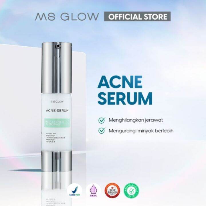 MS GLOW - ACNE SERUM - 15 ML Exp 2025 | Lazada Indonesia