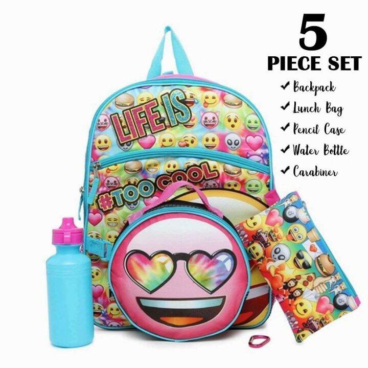 Gazaar Emoji Design Bag Fashion School Lunch Bag Pencil Case Water ...