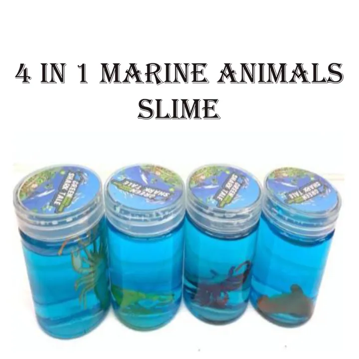 4 in 1 MARINE ANIMALS SLIME SET - SLIME SETS FOR KIDS, IDEAL GIFTS ...