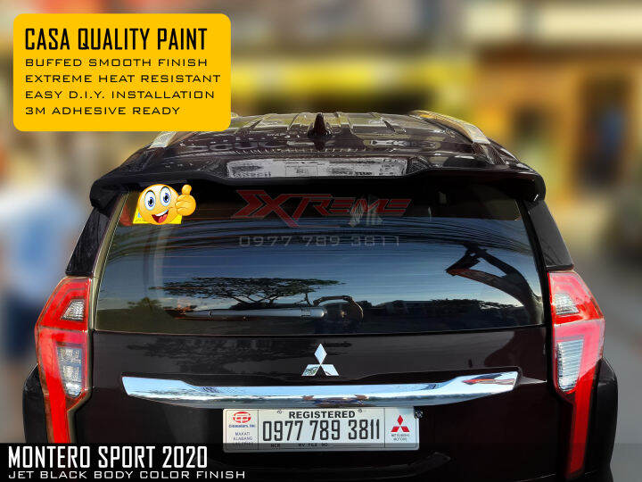 GT OEM SPOILER for Montero Sport 2020-2024 Jet Black color | Lazada PH