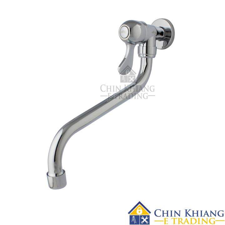 Vago V161S Wall Mounted Low Neck Kitchen Sink Water Tap Faucet Kepala ...