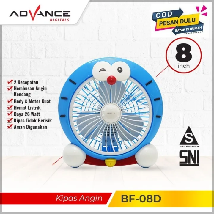 Kipas Angin ADVANCE BF-08D Karakter Doraemon Duduk 8 inch Original ...