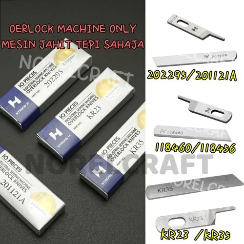 [1PC / 1SET]PISAU MESIN JAHIT TEPI/INDUSTRIAL HIGHSPEED OVERLOCK MESIN ...