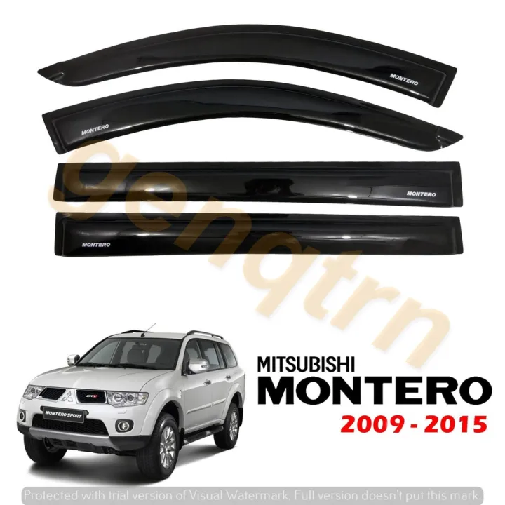 Rain Visor for Mitsubishi Montero 2nd Gen and 3rd Gen (Bk) easy to use ...