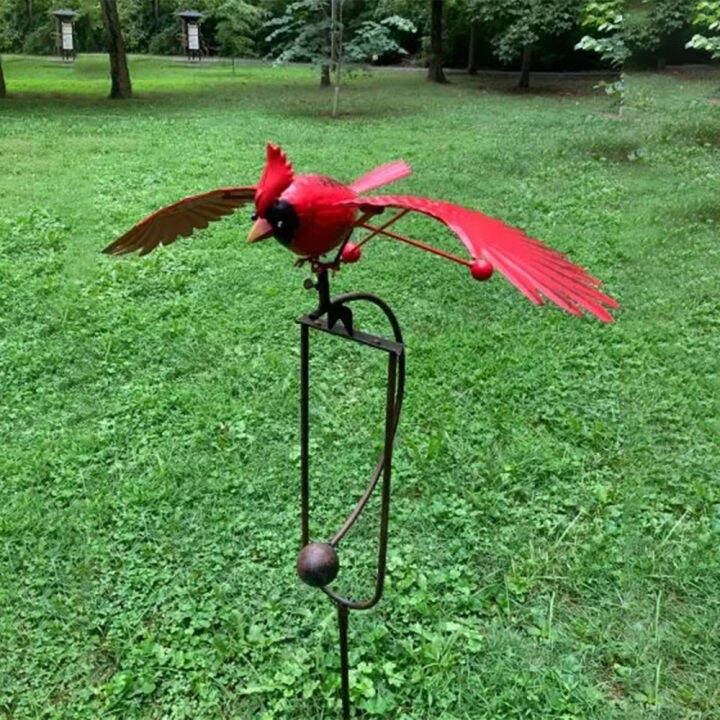 New Wing Flapping Kinetic Metal Bird Wind Spinner Hummingbird Kinetic ...