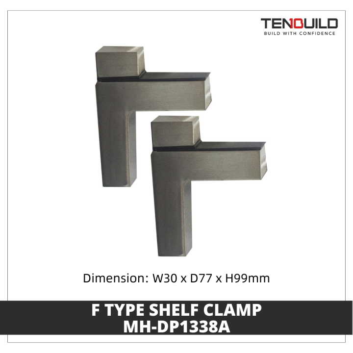 Tenbuild F Type shelf Clamp (MH-DP1338A) | Lazada PH