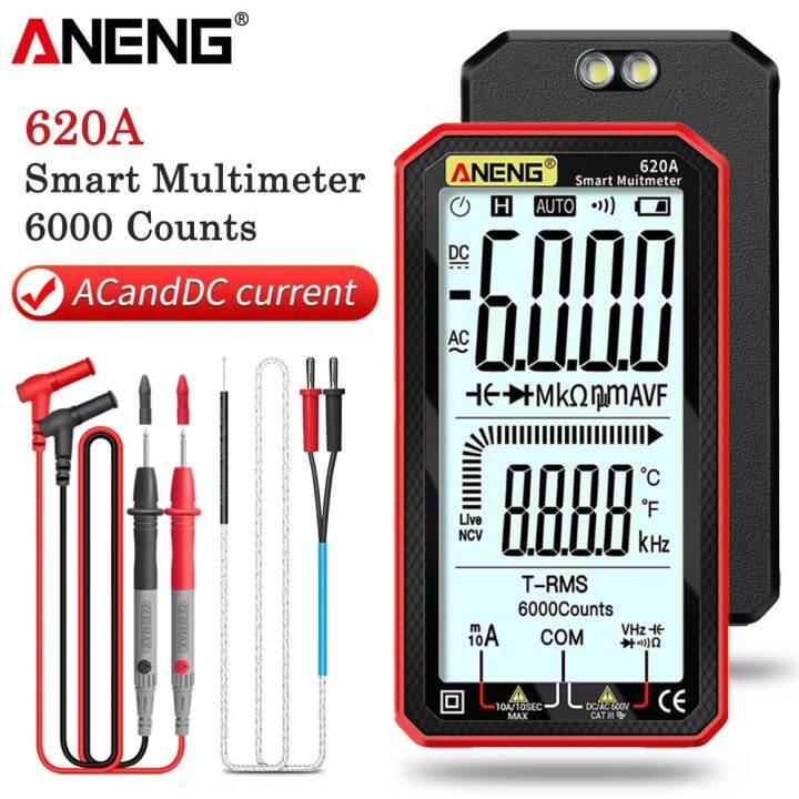 ANENG 620A 6000 Counts True RMS Digital Intelligent Multimeter Silica ...