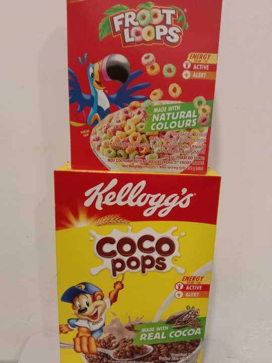 Kellogg's Coco Pops Cereal 350G (HALAL) | Kellogg's Froot Loops 150G ...