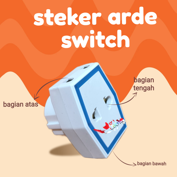 STEKET T Arde Tampa Switch / STEKER / STEKER 3 LUBANG / COLOKAN MULTI ...
