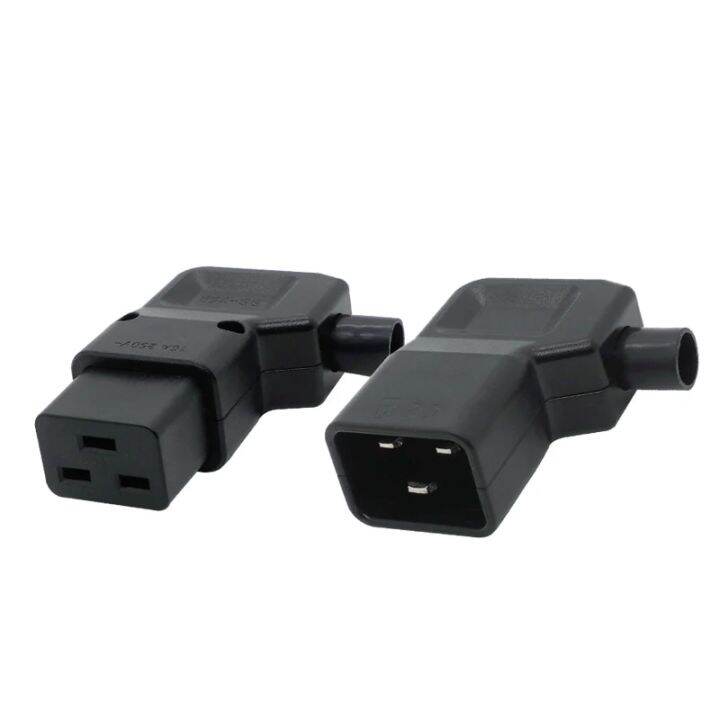 IEC 320 Rewireable Socket 16A 250V 90 degree elbow IEC320 C20 DIY Power Connector Connect C19 ...
