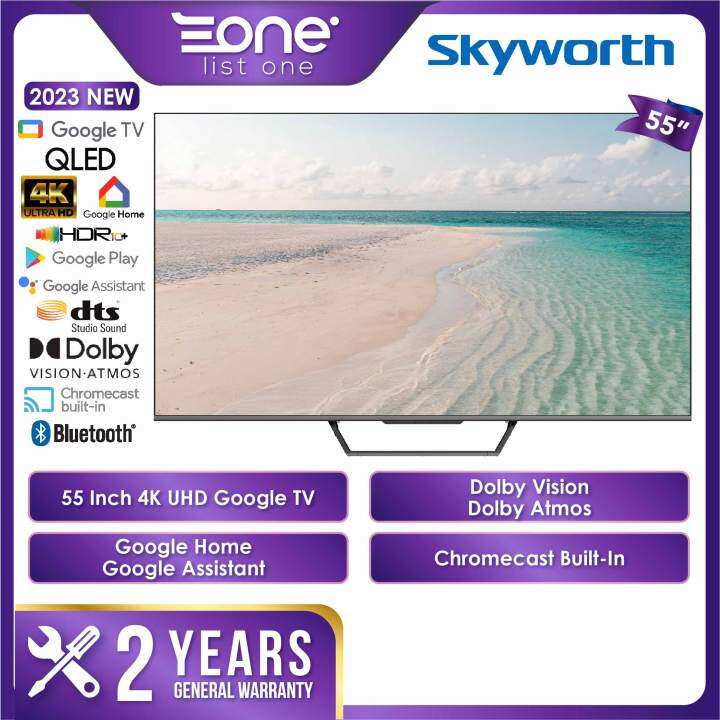 Skyworth QLED 4K UHD Google TV SUE8000 Series | 65 Inch 65SUE8000 | 55 ...