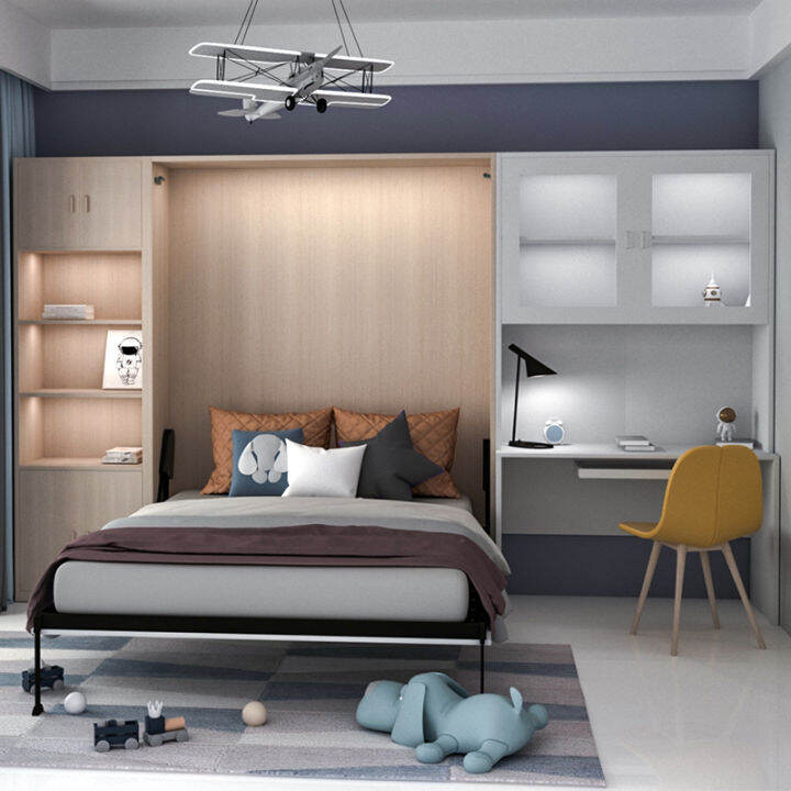 Turn-over bed rotating Murphy bed hidden bed folding bed wardrobe ...