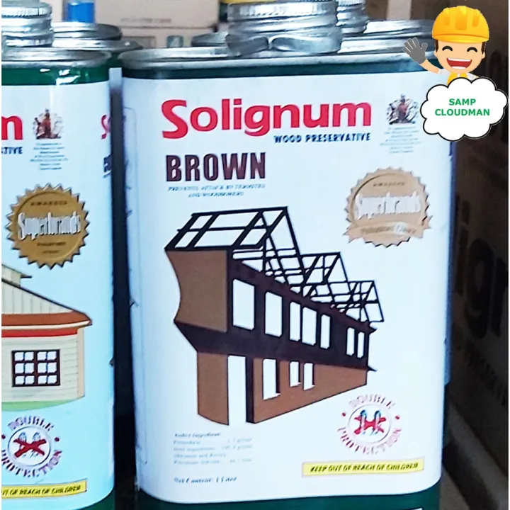 [Ready Stock] Authentic Solignum Wood Preservatives ClearBrown 1 Liter ...