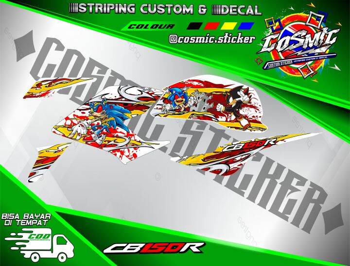 STRIPING CB150R RACING HEREX STIKER VARIASI STICKER DECAL MOTOR NEW ...