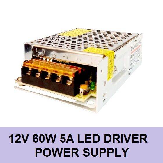 Led Power Supply 12V 60W 5A Regulated Switching Power Supply ...