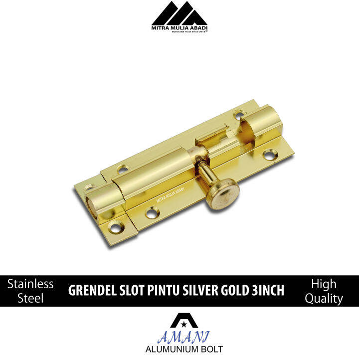 Grendel Aluminium Slot Pintu Jendela 3 Inch I Selot Alumunium GOLD ...