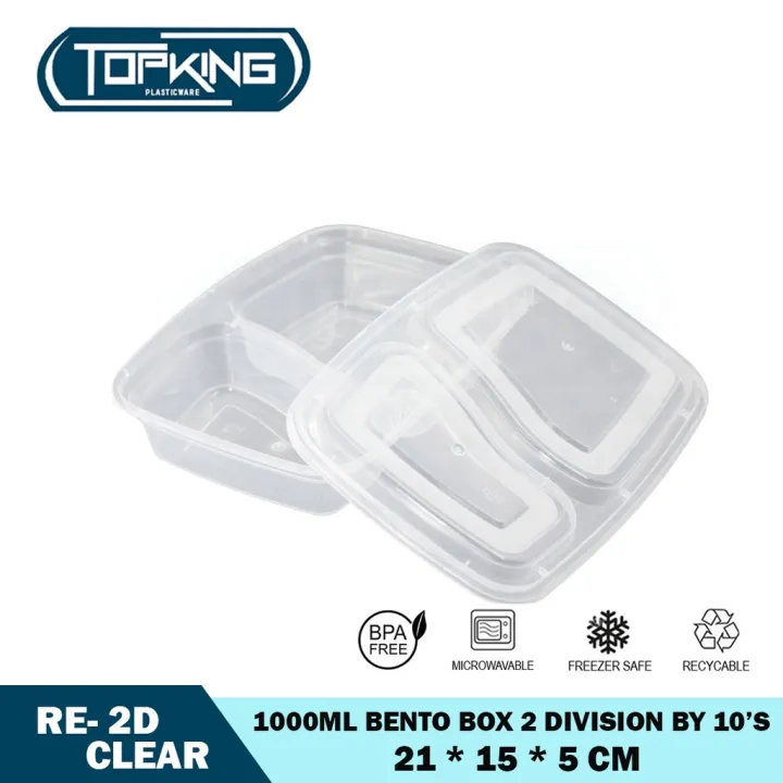 Re 2d Clear Division Microwavable Container | Lazada PH