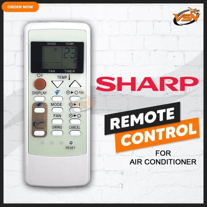 VSNMART Sharp Aircond Air Cond Remote Control Replacement Ion Remot ...