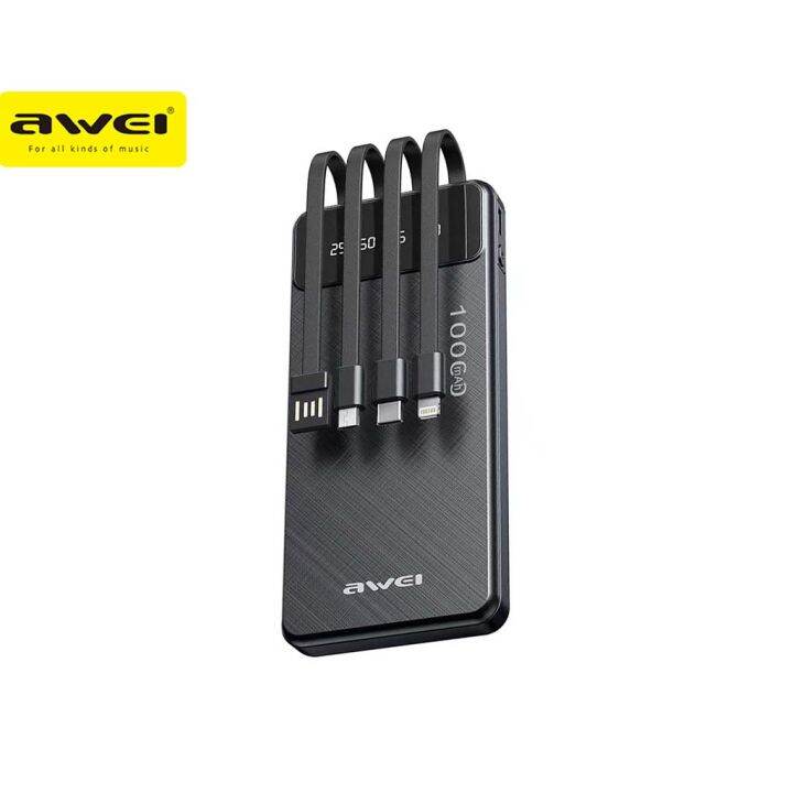 Awei P131K Power Bank 10000mAh High Capacity Durable Long Life Battery ...