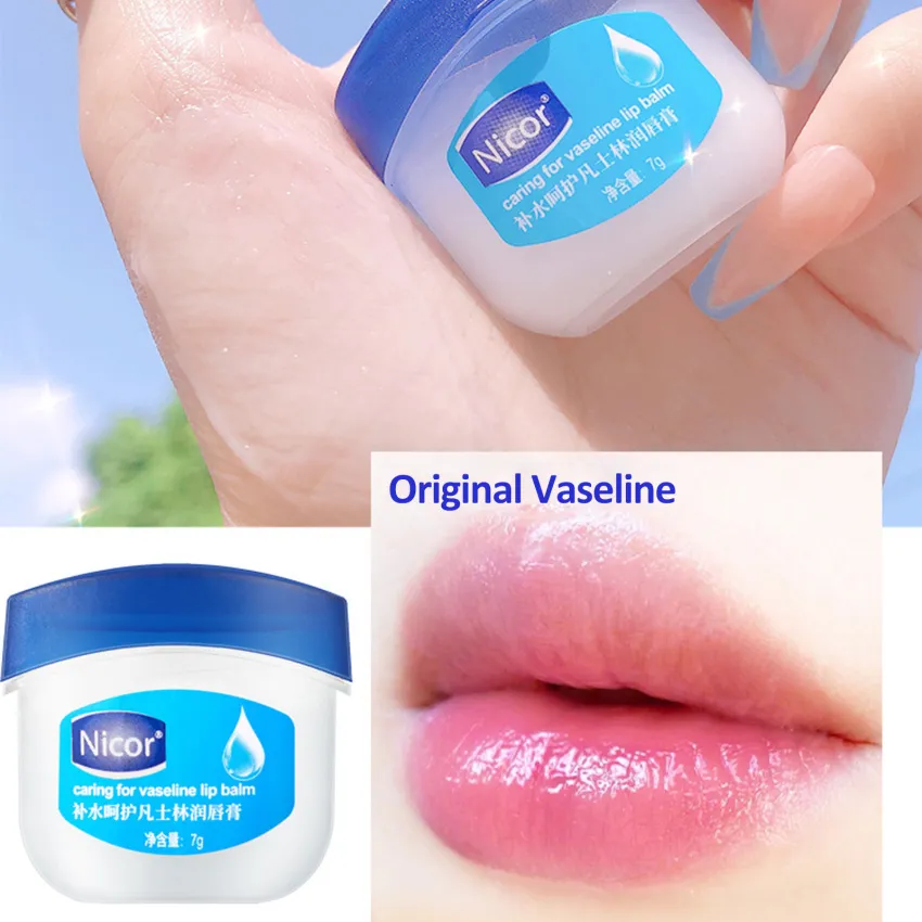 Vaseline Lip Balm Moisturizing Lipstick Base Moisturizer Makeup Natural Plant Anti-cracking Long ...