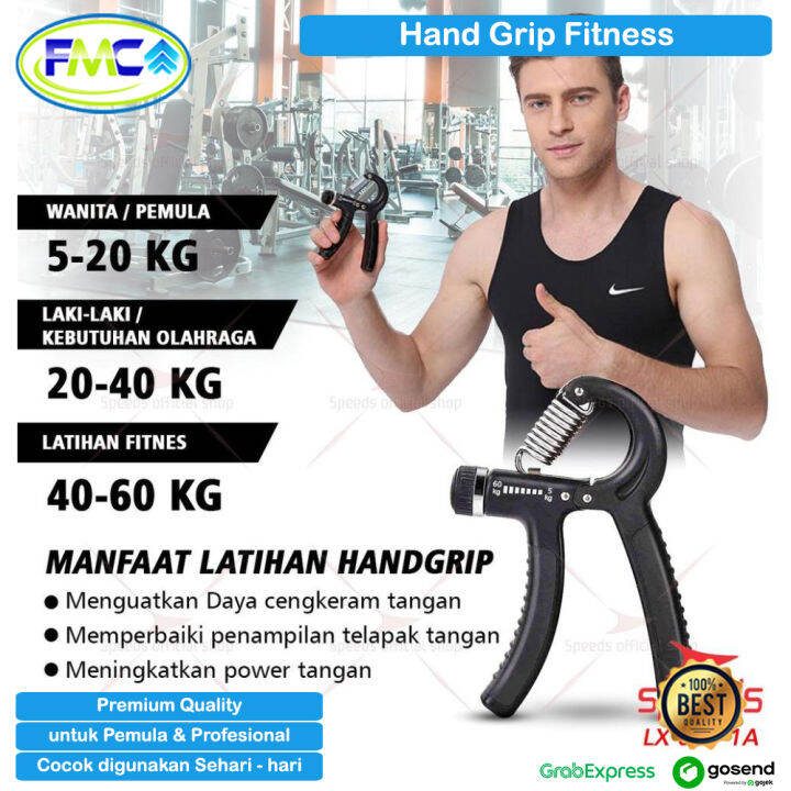 Hand Grip Fitnes Gym Alat Olahraga Melatih Kekuatan Otot Tangan ...