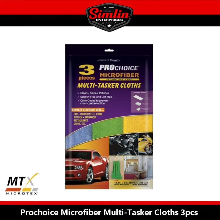 Microtex MTX Prochoice Microfiber Multi-Tasker Cloth 3pcs | Lazada PH