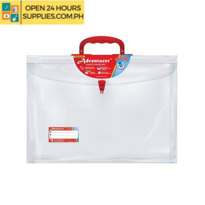 Adventurer Expandable Clear Envelope with Handle – Large plastic ...