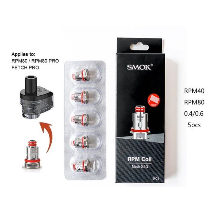 vape Smok RPM40 RPM80 OCC RPM Lite FETCH PRO 2 Device 5pcs in 1box101 ...