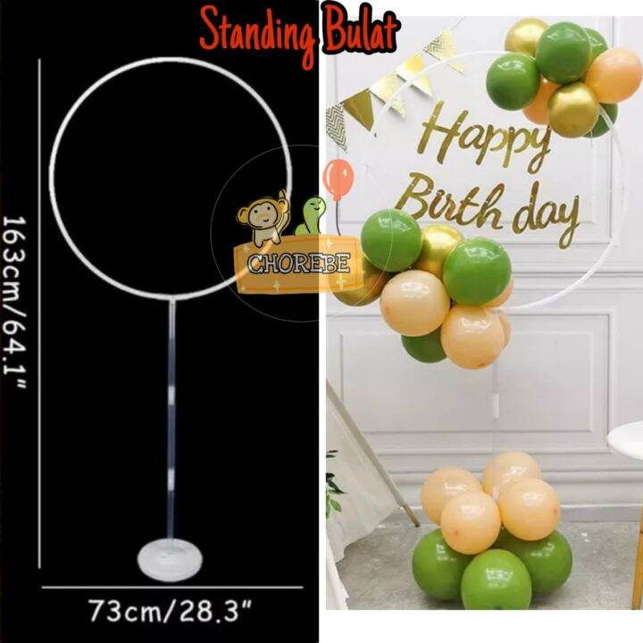 Round Standing Balloon Base / Tiang Dekorasi Hiasan Balon Bulat ...