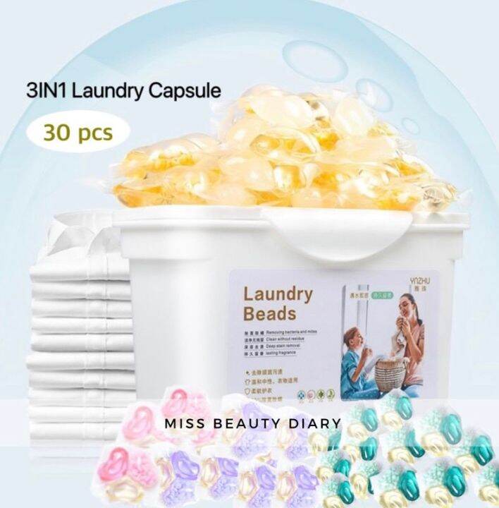 【ReadyStock】🔥三合一洗衣凝珠🧺3 in 1 Laundry Capsule Laundry Ball Bead Detergent Capsule Laundry Beads ...