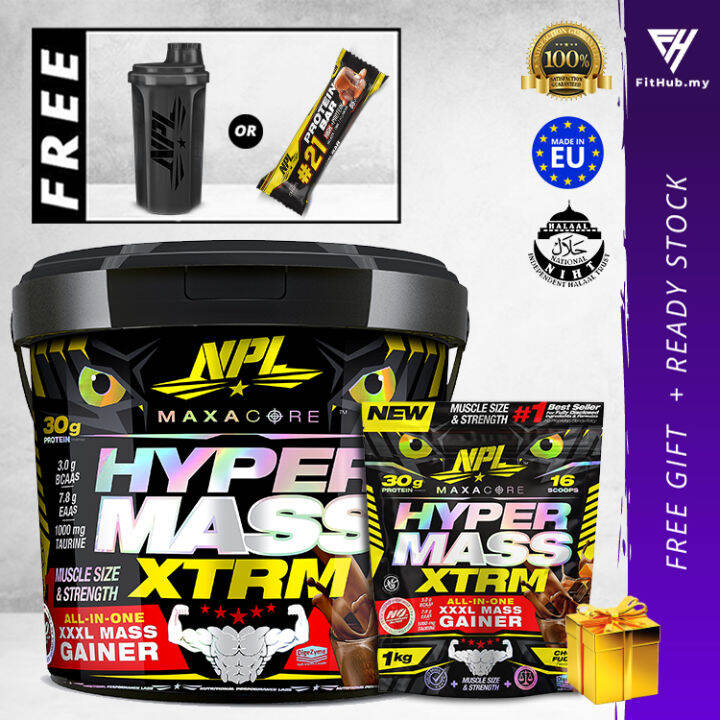 NPL Hyper Mass Xtrm Mass Gainer Muscle Sizing Recovery High Carbo Halal ...