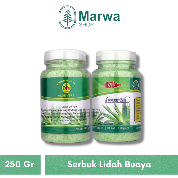 Minuman Bubuk Lidah Buaya Instant Aloe Vera 250 Gram - Mengobati Panas Dalam dan Menyegarkan ...