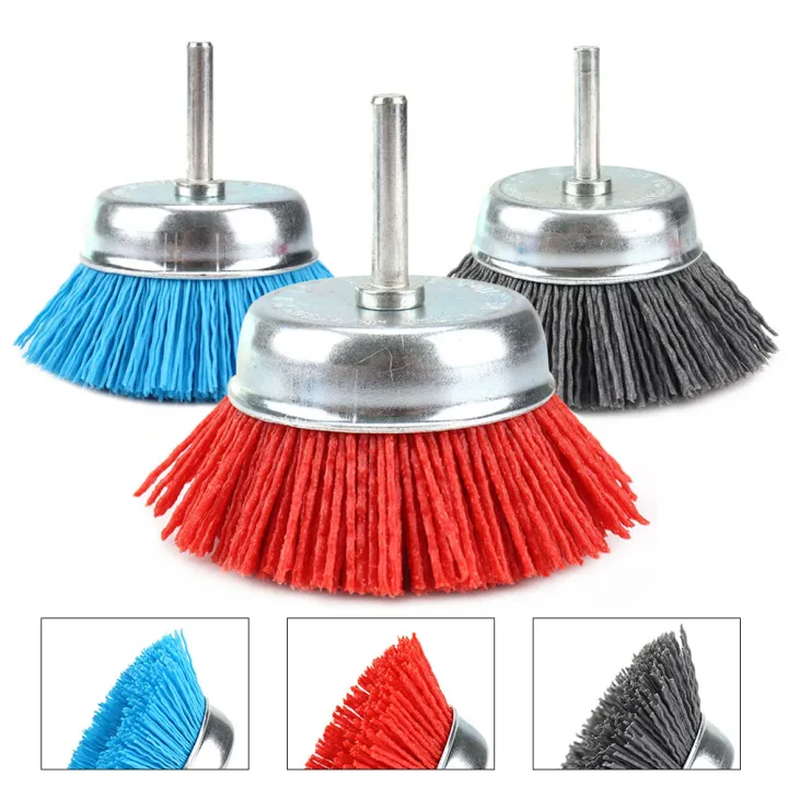 SI FANG 75mm 3inch Abrasive Wire Nylon Filament Cup Brush with 1/4inch ...