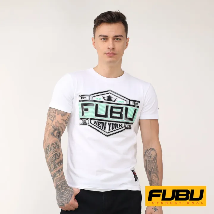 Fubu Round Neck Muscle Fit FBT01B-2759 (White) | Lazada PH