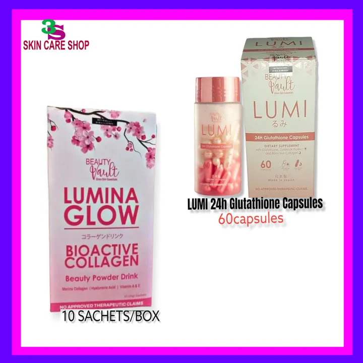 1box -Lumina Glow Bioactive-collagen/lumi capsules (10 sachets) | Lazada PH