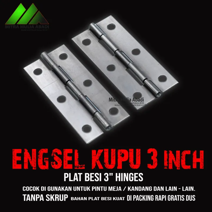 Engsel Kupu Plat Besi 3" Hinges | Lazada Indonesia