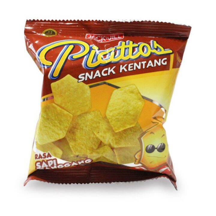 PIATTOS PER DUS ISI 80 PCS X 11GRAM PIATOS KERIPIK KENTANG RASA SAPI ...