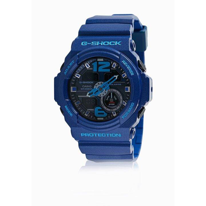 Casio G-Shock GA-310-2ADR Blue Digital Analog Dial Blue Resin Strap ...