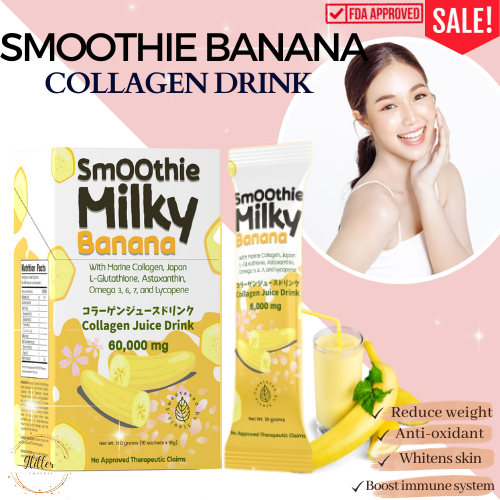 SMOOTHIE MILKY BANANA Collagen Drink | 60,000 mg | 10 Sachets ...