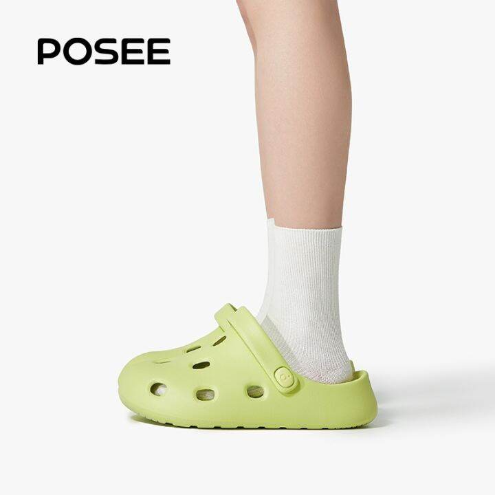 POSEE BEAN Croc-style รองเท้าหัวโต รัดส้นหัวโต รองเท้าแตะ กันลื่น เหมาะ ...