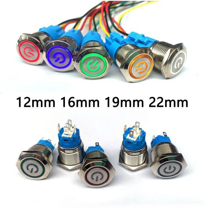 【LZ】 12/16/19/22mm Waterproof Metal Push Button Switch LED Light ...