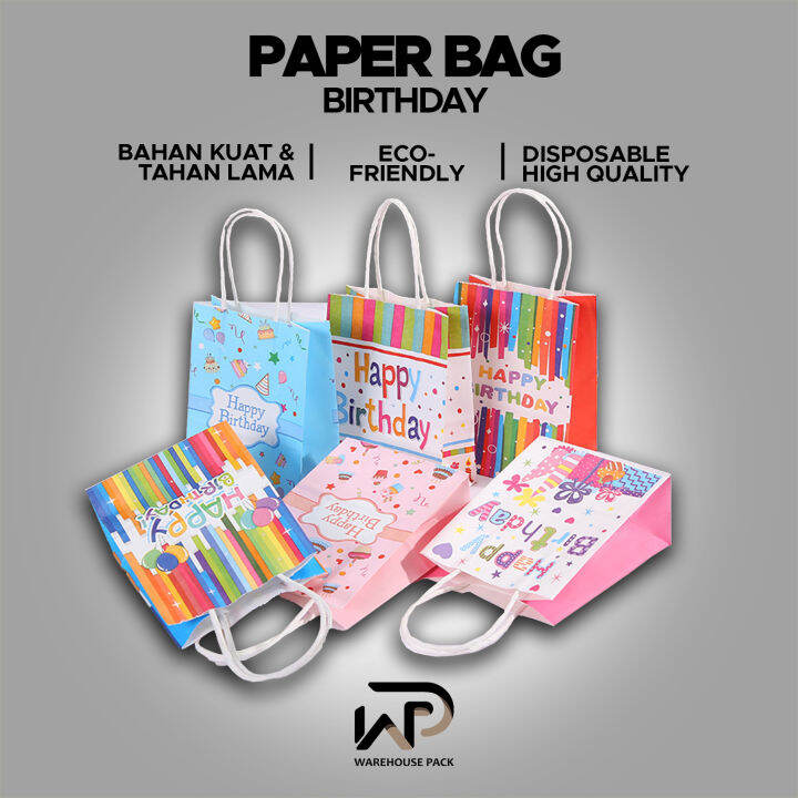 Paper Bag Birthday | Paper Bag Kertas Hadiah Souvenir | Tas Ulang Tahun ...
