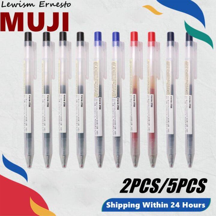 LE 2PCs New [MUJI BRAND] 100% Original Japanese Gel Pen 0.5mm Black ...
