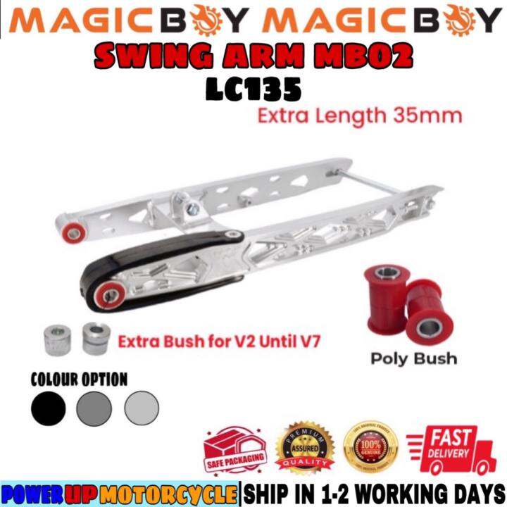 LC135 V1-V7 MAGIC BOY MAGICBOY MB02 SWING ARM CNC EXTRA LENGTH 35MM KING DRAG PROTAPER ENKEI ...