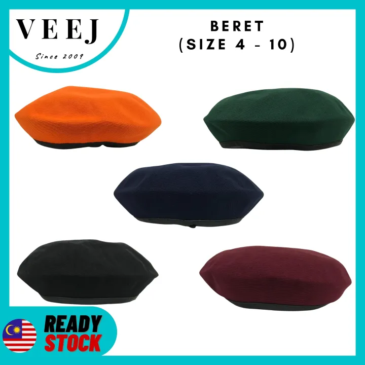 BERET HITAM BIRU TUA HIJAU MAROON OREN | TOPI KRS KADET BOMBA KADET ...