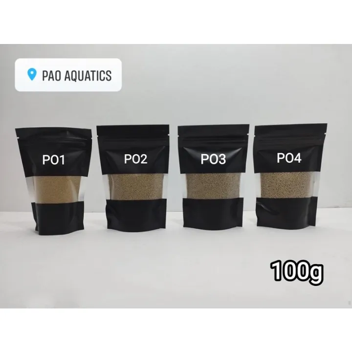 po1 and po2 and po3 and po4 tateh vannamei 100grams (sinking pellet ...